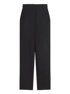 LANVIN Tapered Twill Trousers - Black