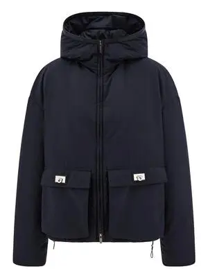 FERRAGAMO Zip-up Hooded Padded Jacket - Black