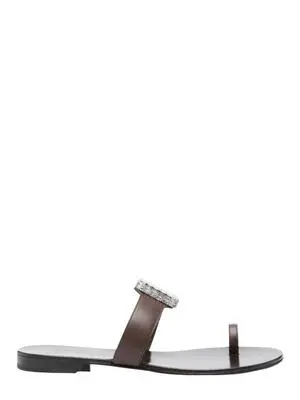 GIUSEPPE ZANOTTI Blahia Flat Sandals - Brown