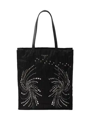 PRADA Prada Re-Nylon Patchwork Tote Bag With Embroidery And Studs