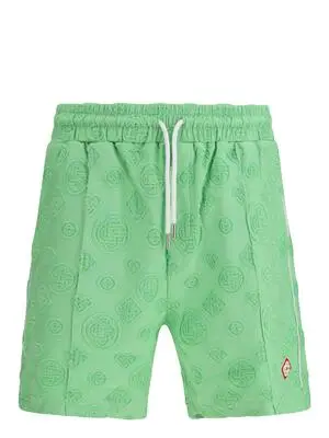 Casablanca Monogram Jacquard Drawstring Shorts - Green