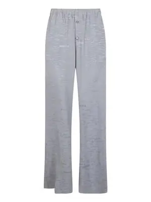MAISON MARGIELA Satin Printed Wide Leg Pants - Gray