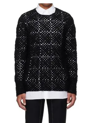 COMME DES GARÇONS Comme Des Garcons Black Crochet Long Sleeve Sweater