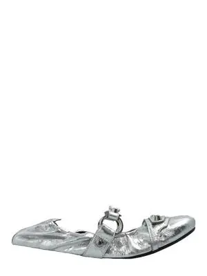 Balenciaga City Ballet Flats - Silver