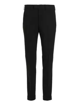 PT TORINO Virgin Wool Tailored Slacks - Black