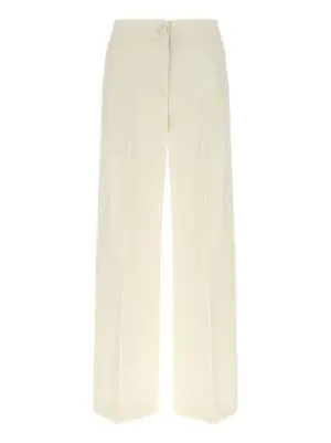 Brioni Pleated Wide-leg Trousers - White