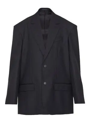 Balenciaga Single-breasted Suit Jacket With Peak Lapel - Black