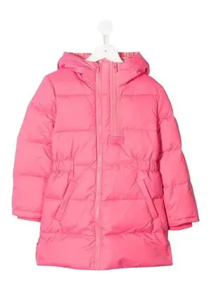 Kenzo Logo Printed Down Jacket - Pink