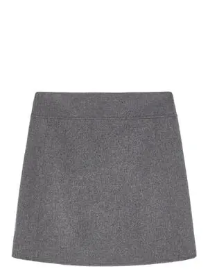Max Mara Max Mara Wool Skirt Medium Gray