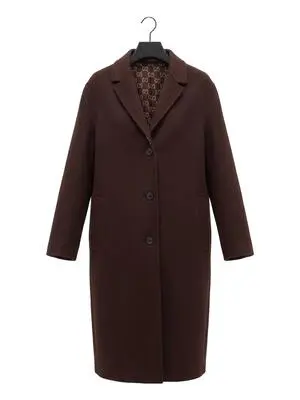 Gucci Reversible Silk Wool Coat - Black