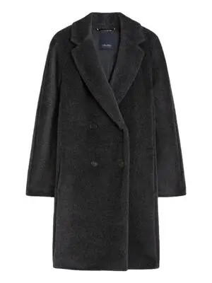 Max Mara Roseto Double Breasted Coat - Medium Gray