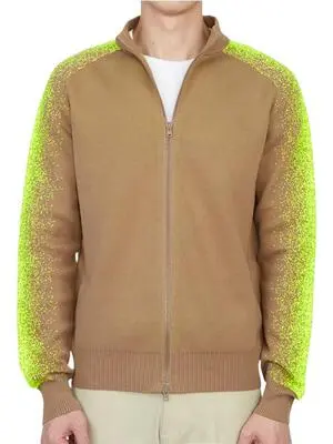 Herno Zip-up High Neck Cardigan - Green