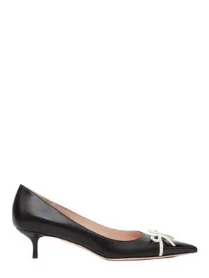 Valentino Garavani Bow Detailed Pointed Toe Pumps - Black