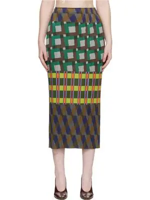 PLEATS PLEASE BY ISSEY MIYAKE Midi Pleated Skirt - Multicolor
