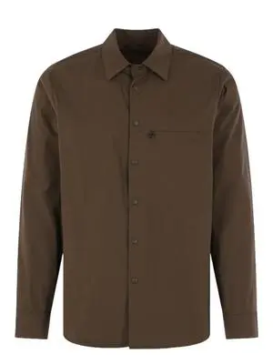 Aspesi Logo Shirt With Classic Collar - Brown