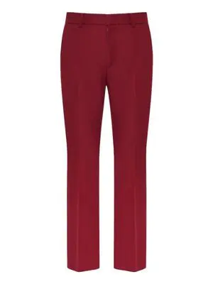 Gucci Gucci Embroidered Tailored Trousers Red