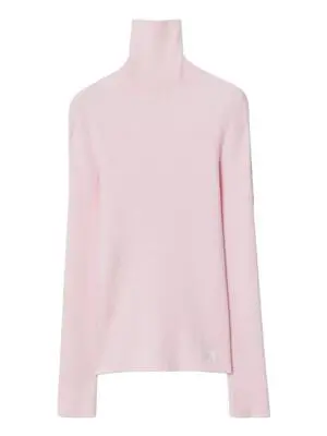 Burberry Ribbed Knit Turtleneck Jumper - Pink