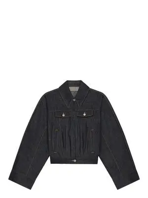 Givenchy Embroidered Denim Jacket - Dark Blue