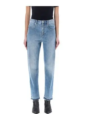 Isabel Marant Étoile Belden Button-fastening Straight Leg Jeans - Blue