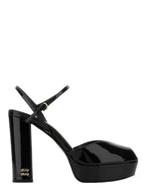 Miu Miu Open-toe High-heeled Sandals - Black