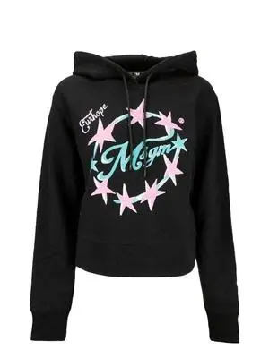 MSGM Logo Print Hoodie - Black