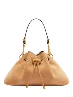JIMMY CHOO Drawstring Tote Bag - Toffee/gold