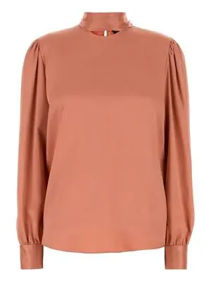 TOM FORD Bow Detail Satin Blouse - Pink