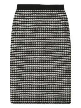 Tory Burch Jacquard Knit Pencil Skirt - Black