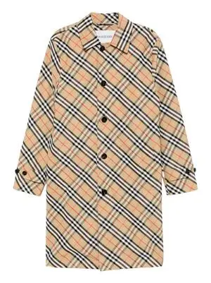 BURBERRY Burberry Vintage Check Button-Up Coat