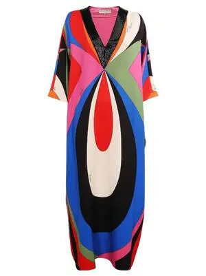 Emilio Pucci Goccia-print Maxi Dress - Multicolor