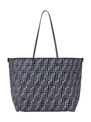 Fendi Roll Monogrammed Large Tote Bag - Blue