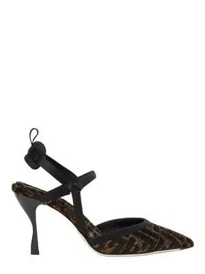FENDI Fendi Monogram Jacquard Pointed-Toe Pumps