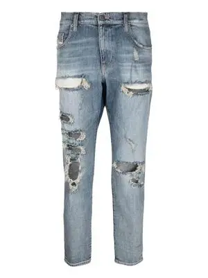 DIESEL® Distressed Straight-leg Jeans - Gray