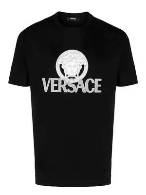 Versace Medusa Head-printed Crewneck T-shirt - Black