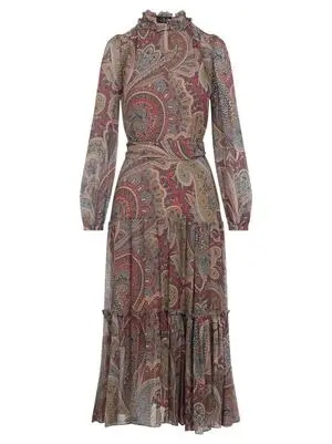 Etro Paisley Print Silk Crepon Dress - Multicolor