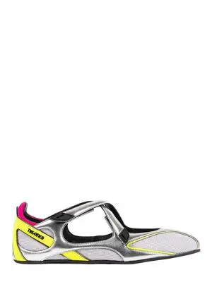 Attico Floor 01 Holographic Ballet Flats - Gray
