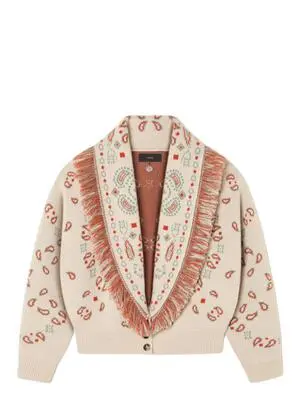 ALANUI Alanui Fringed Bandana Short Cardigan