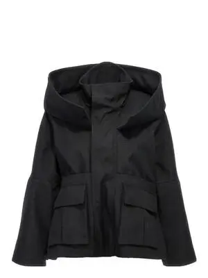 BALENCIAGA Balenciaga Oversized Zip-Up Jacket With Stand Collar And Drawstring Waist