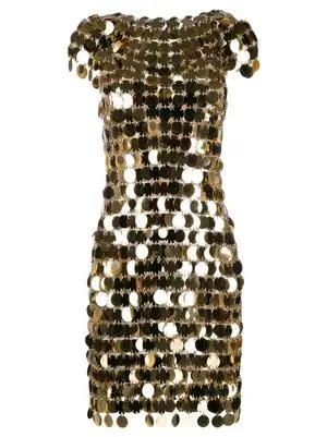 Rabanne Sequin Chain-disc Embellished Mini Dress - Multicolor