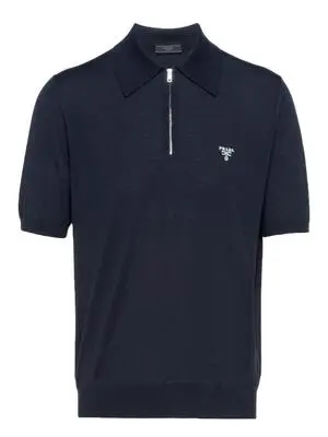 Prada Superfine Wool Polo Shirt - Blue