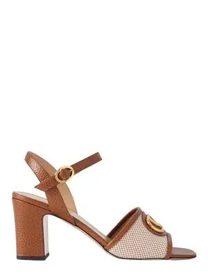 Valentino Garavani Open-toe High-heeled Sandals With Logo Detailing - Brown