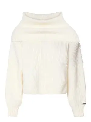 Pinko Sphynx Roll Neck Knitted Jumper - White
