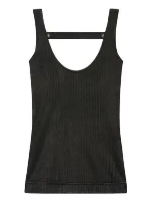 Givenchy Open-back Sleeveless Top With Lace Detail - Black