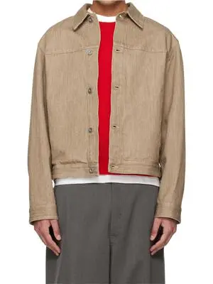 JIL SANDER Button Jacket - Barley Color