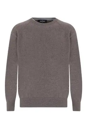 GRAN SASSO Long Sleeve Crew Neck Sweater - Gray