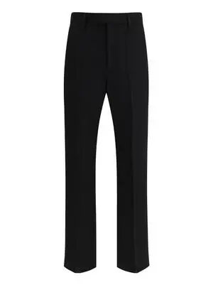Valentino Garavani Logo Plaque Straight Leg Pants - Black