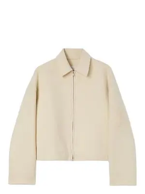 JIL SANDER Zip-up Straight Hem Jacket - Pearly