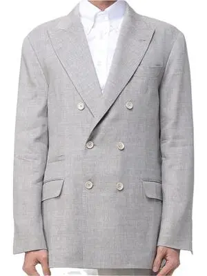 Brunello Cucinelli Double-breasted Blazer - Gray