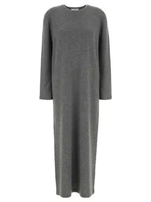 THE ROW Alina Cashmere Maxi Dress - Grey
