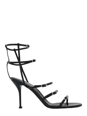 Alexander McQueen Strappy Buckled Stiletto Sandals - Black